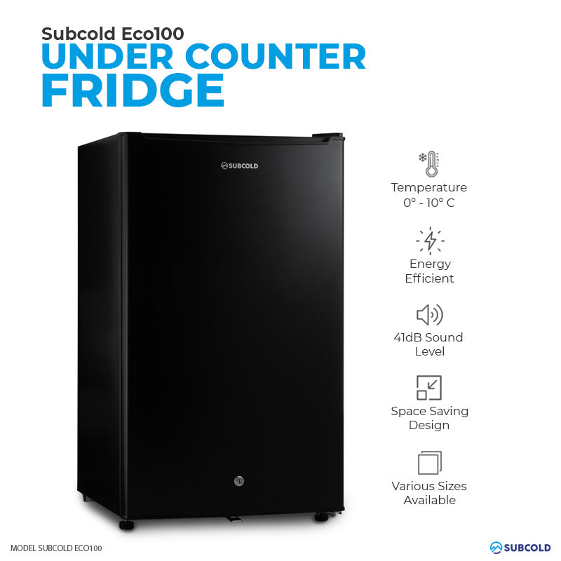 100L Small Fridge - Subcold ECO100 Black – beerfridge.co.uk