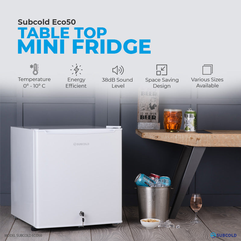 50L Small Fridge - Subcold ECO50 White – beerfridge.co.uk